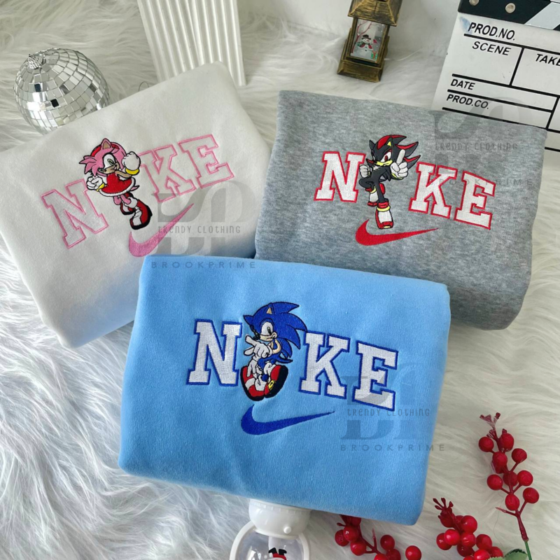 Army Rose, Shadow and Sonic the Hedgehog Embroidered Sweatshirt - Brook ...