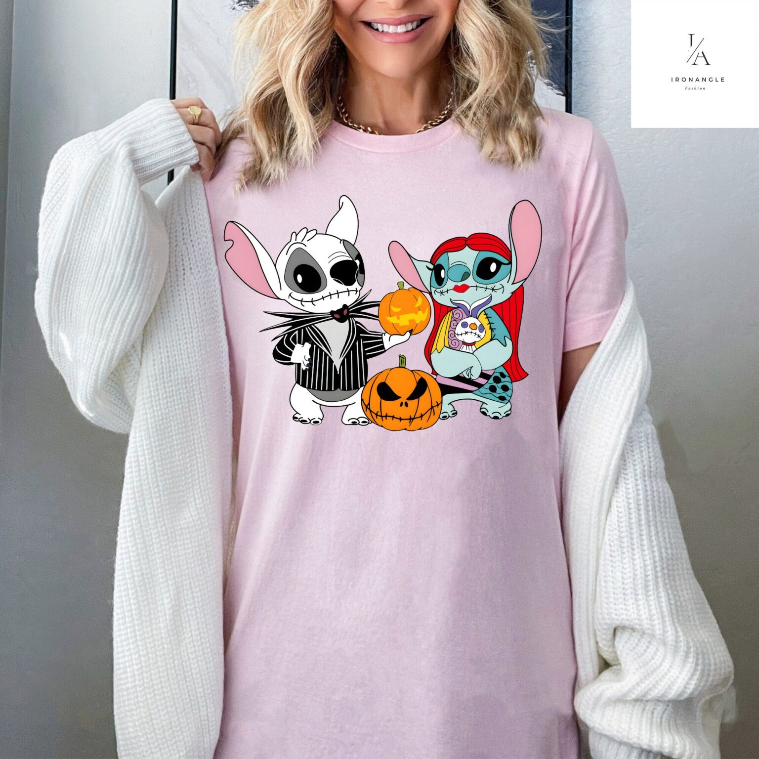 Stitch And Angel Disney Halloween Shirt - Brook Prime